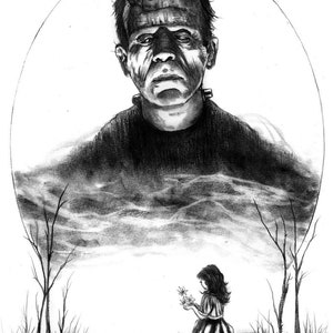 Frankenstein-dark Art Print Gothic Horror Movie Monsters - Etsy