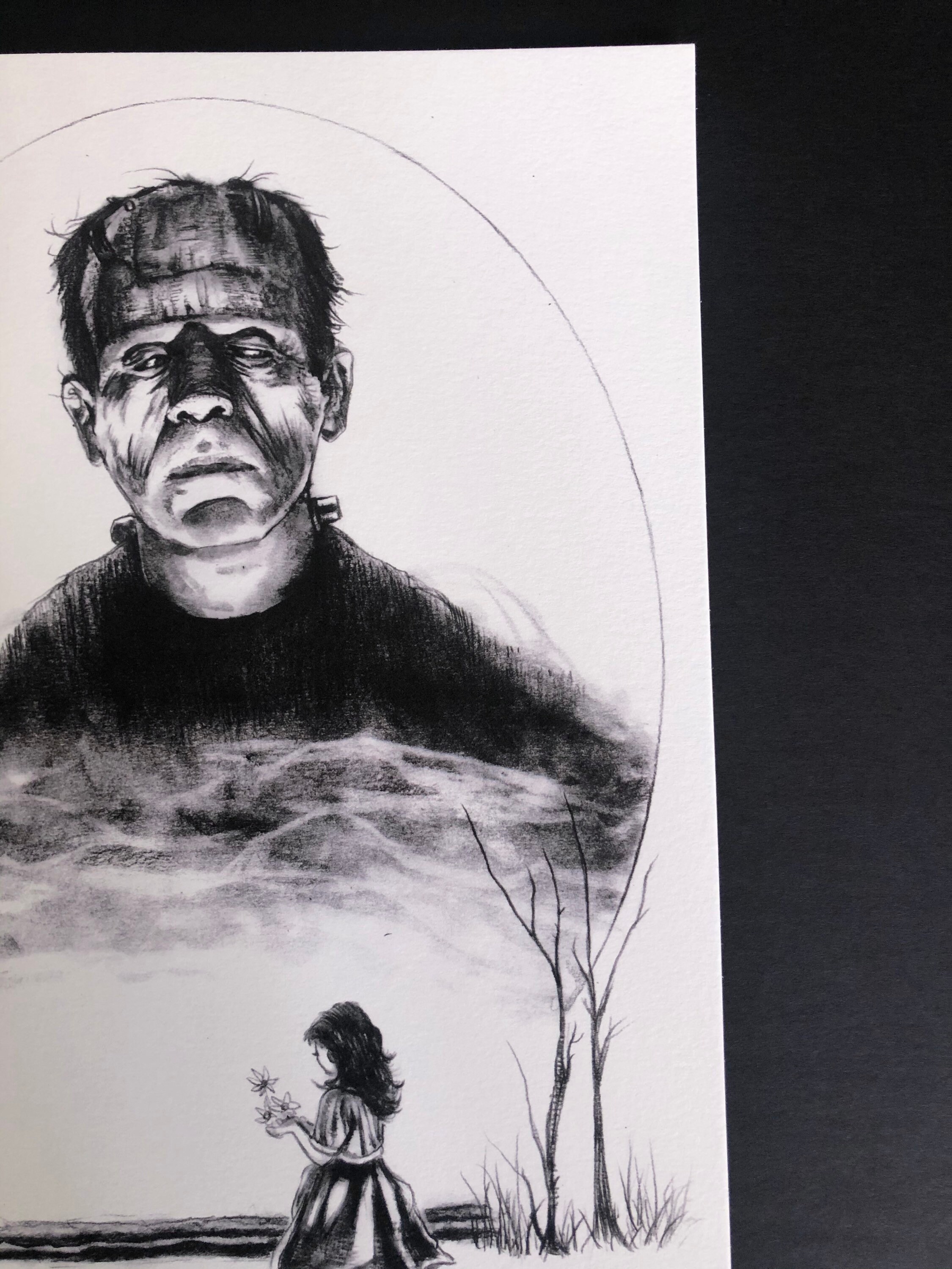 Frankenstein-dark Art Print Gothic Horror Movie Monsters | Etsy