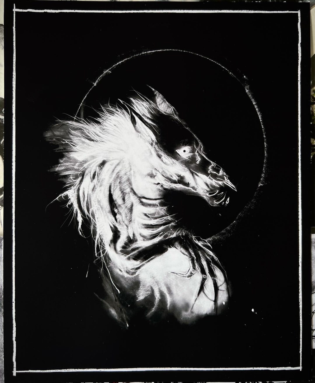 Buy X-ray Werewolf Skeleton Poster- 8x10 Dark Art Print, Occult Wall ...