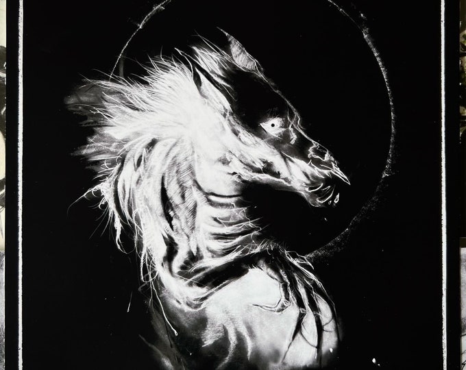 Wolf 8x10 Dark Art Print, Werewolf Poster, Occult Wall Art, Gothic Home ...