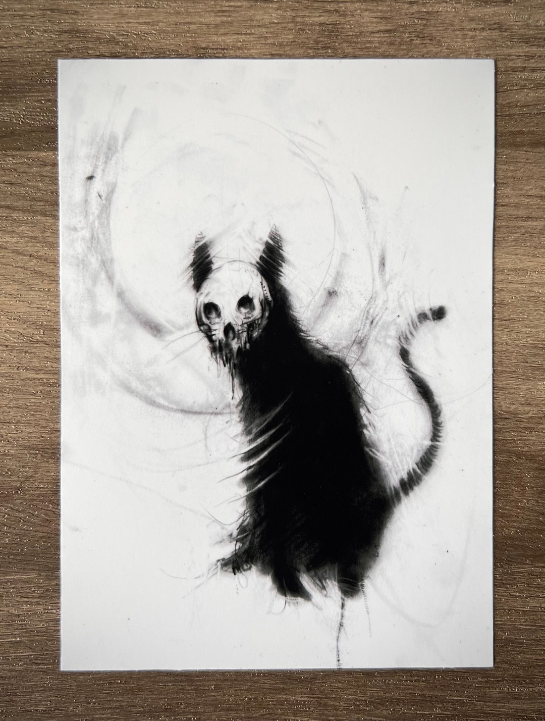 Nightmare Meow-8x10 Kitty Art Print, Black Cat, Witchcraft, Gothic Home ...