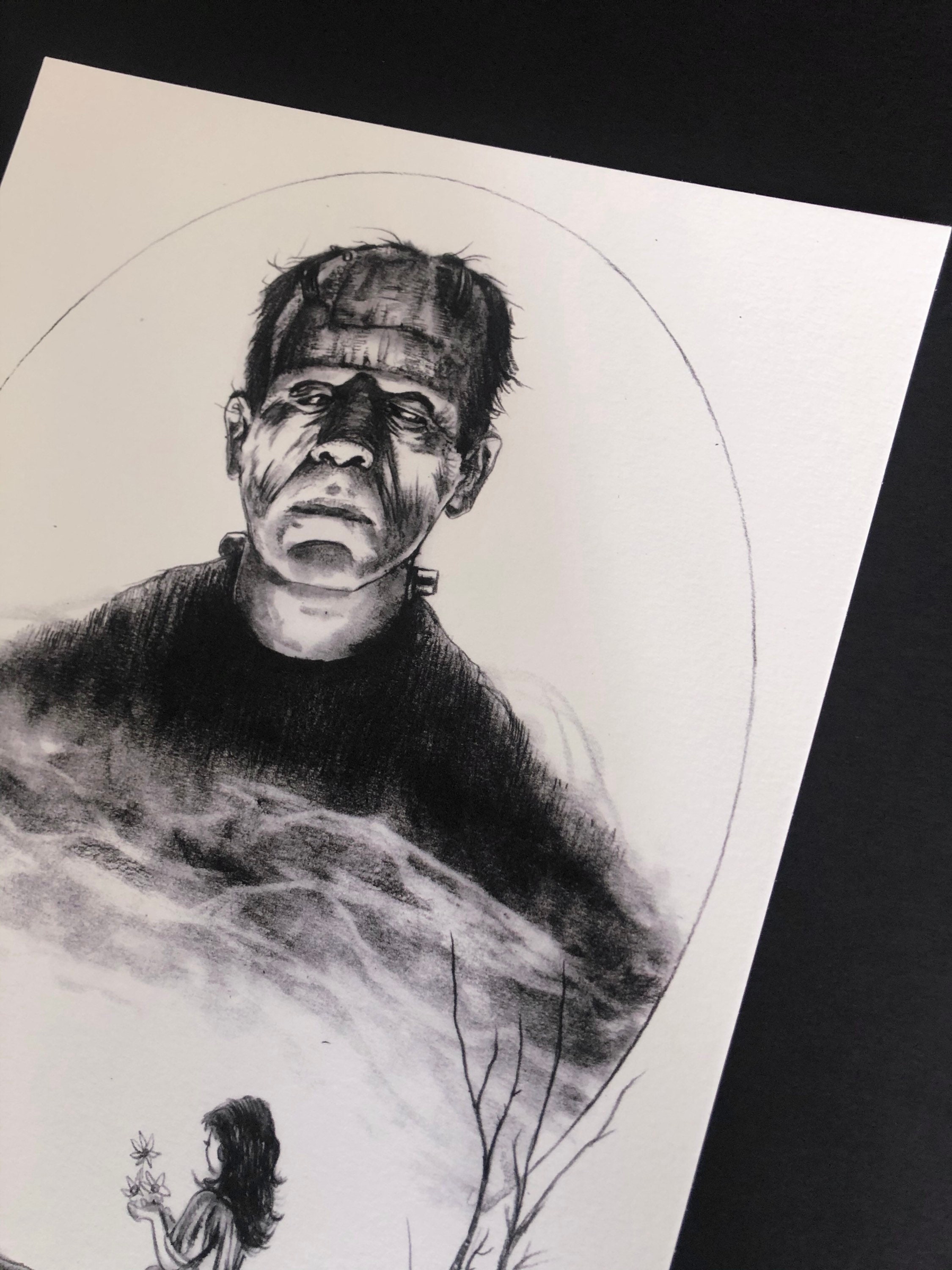 Frankenstein-dark Art Print Gothic Horror Movie Monsters | Etsy