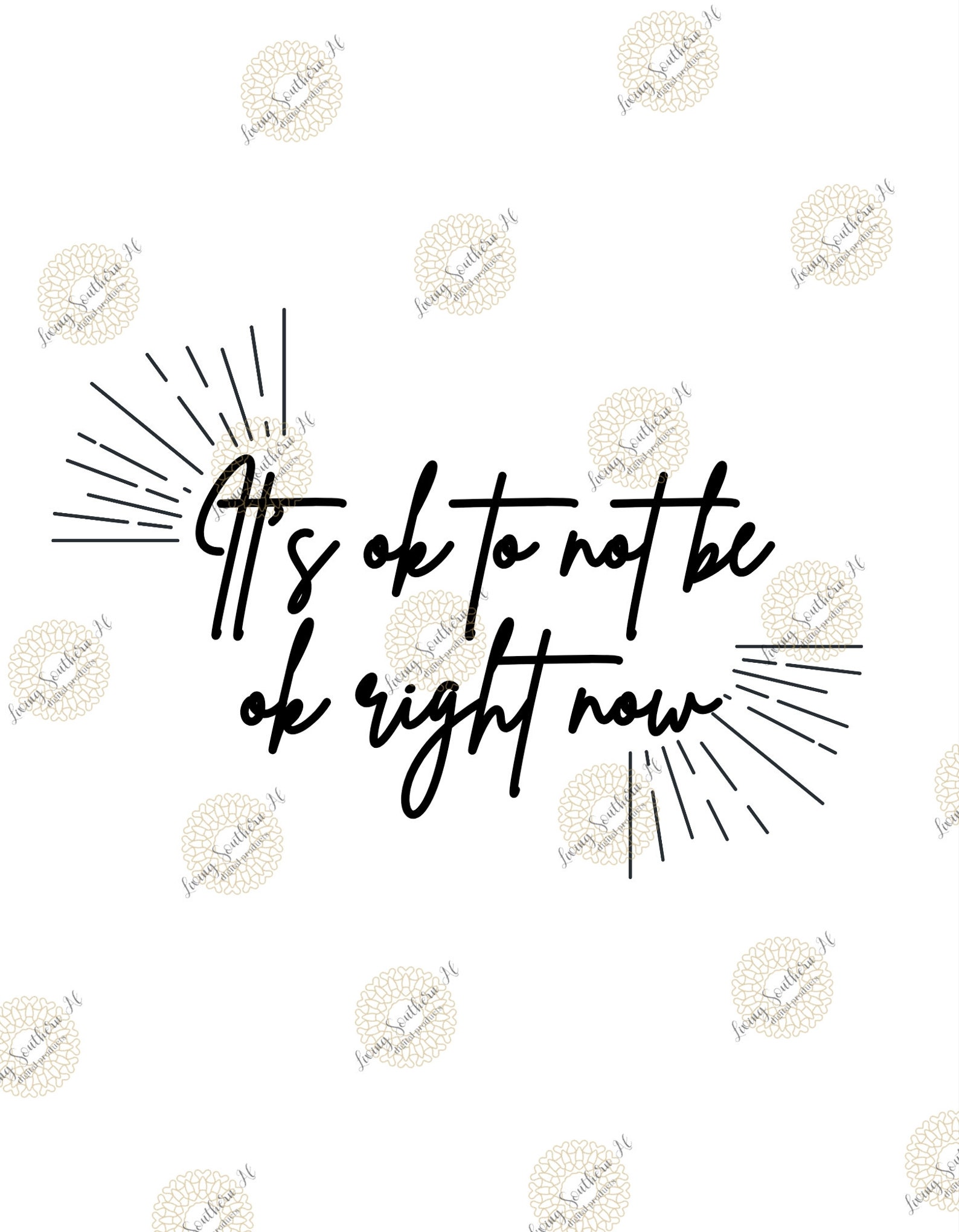 It's Ok to Not Be Ok Right Now PNG Digital Download - Etsy