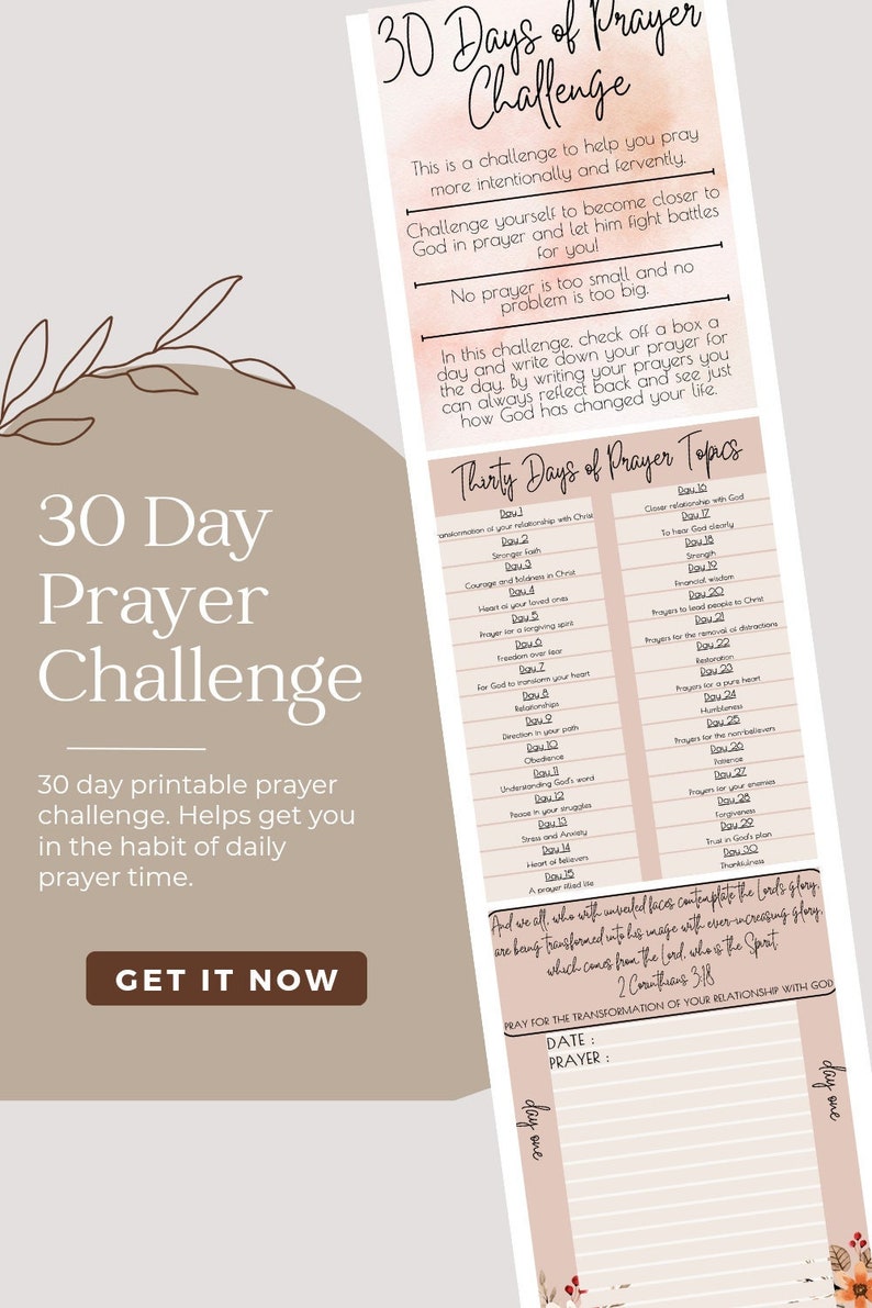 30 Day Prayer Challenge - Etsy