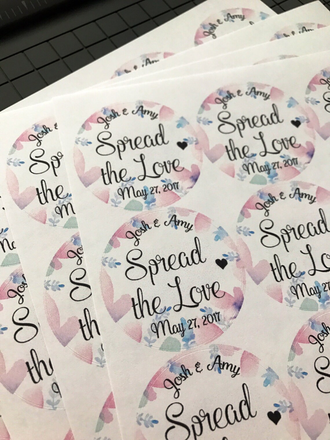 Spread the Love, Wedding Stickers, Wedding Favors, Wedding Favor ...