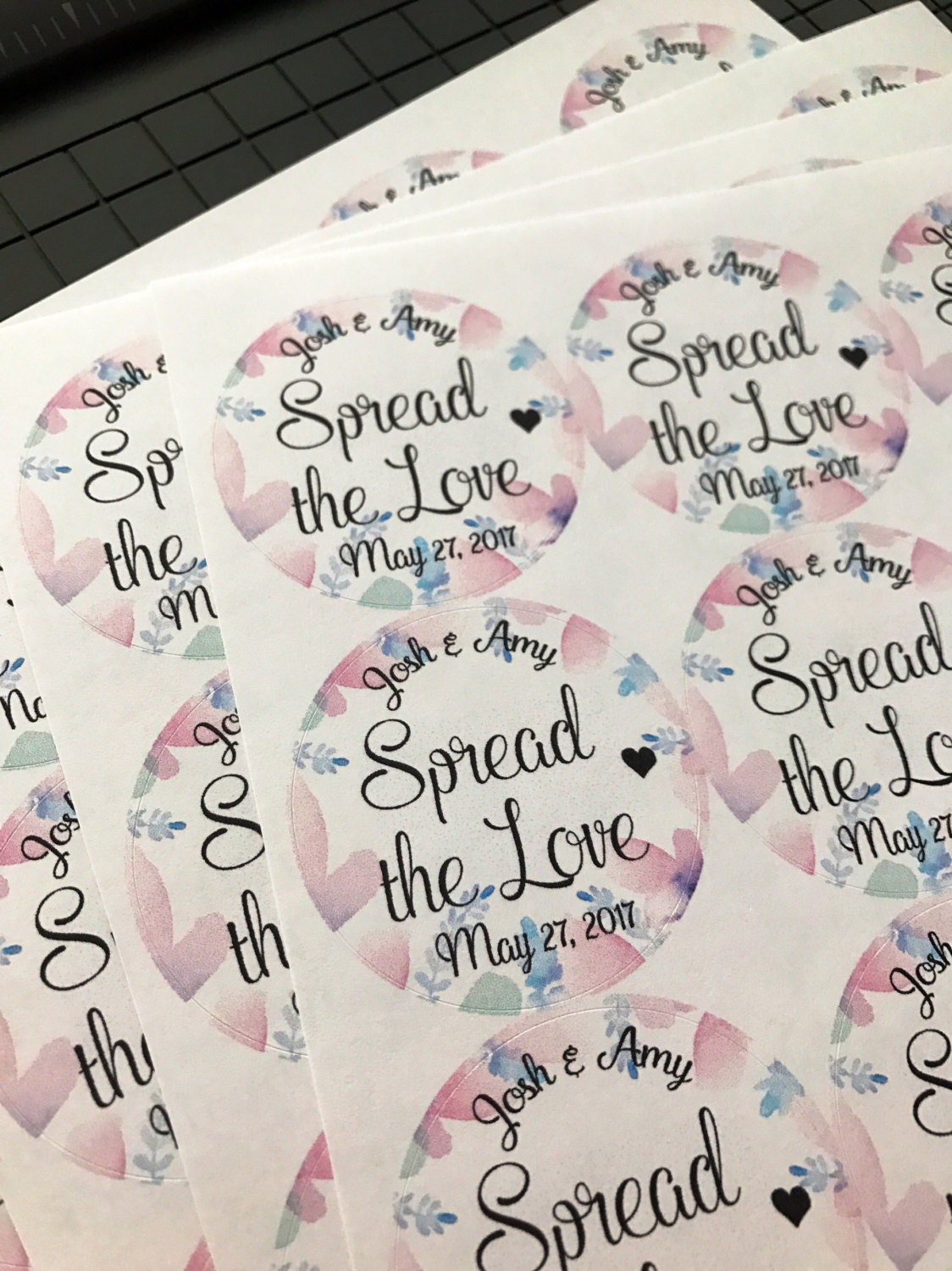 Spread the Love Wedding Stickers Wedding Favors Wedding | Etsy