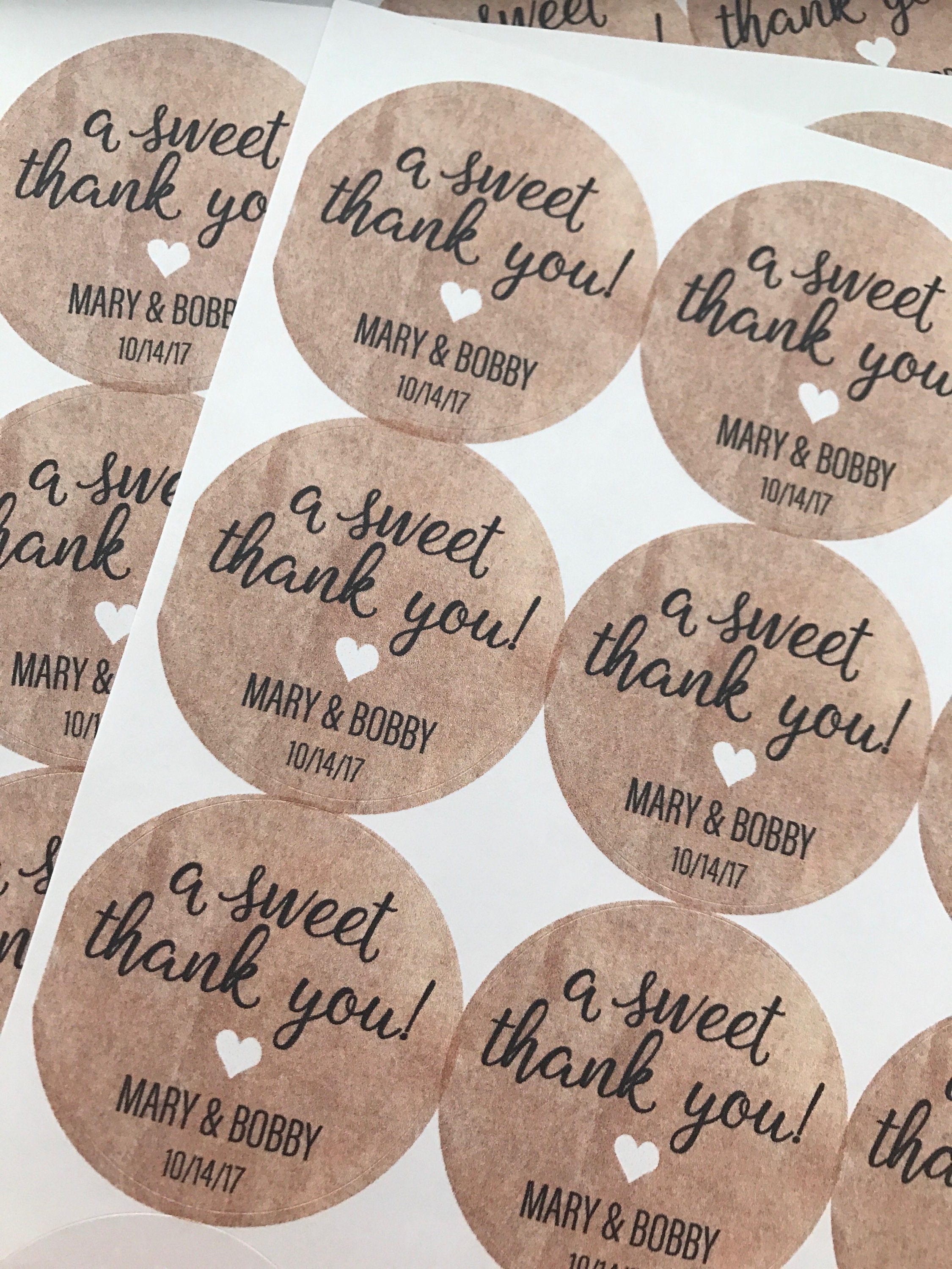 Wedding Stickers Thank You Stickers Wedding Thank You Etsy Wedding