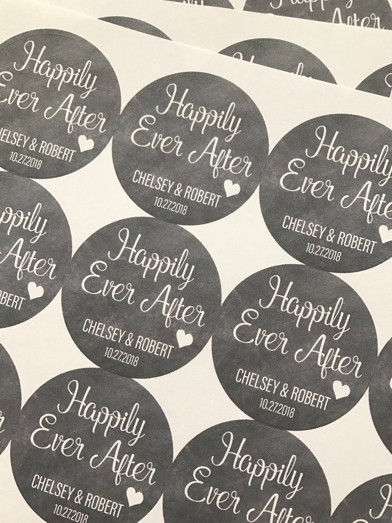 Happily Ever After Wedding Favors Wedding Favor Stickers - Etsy