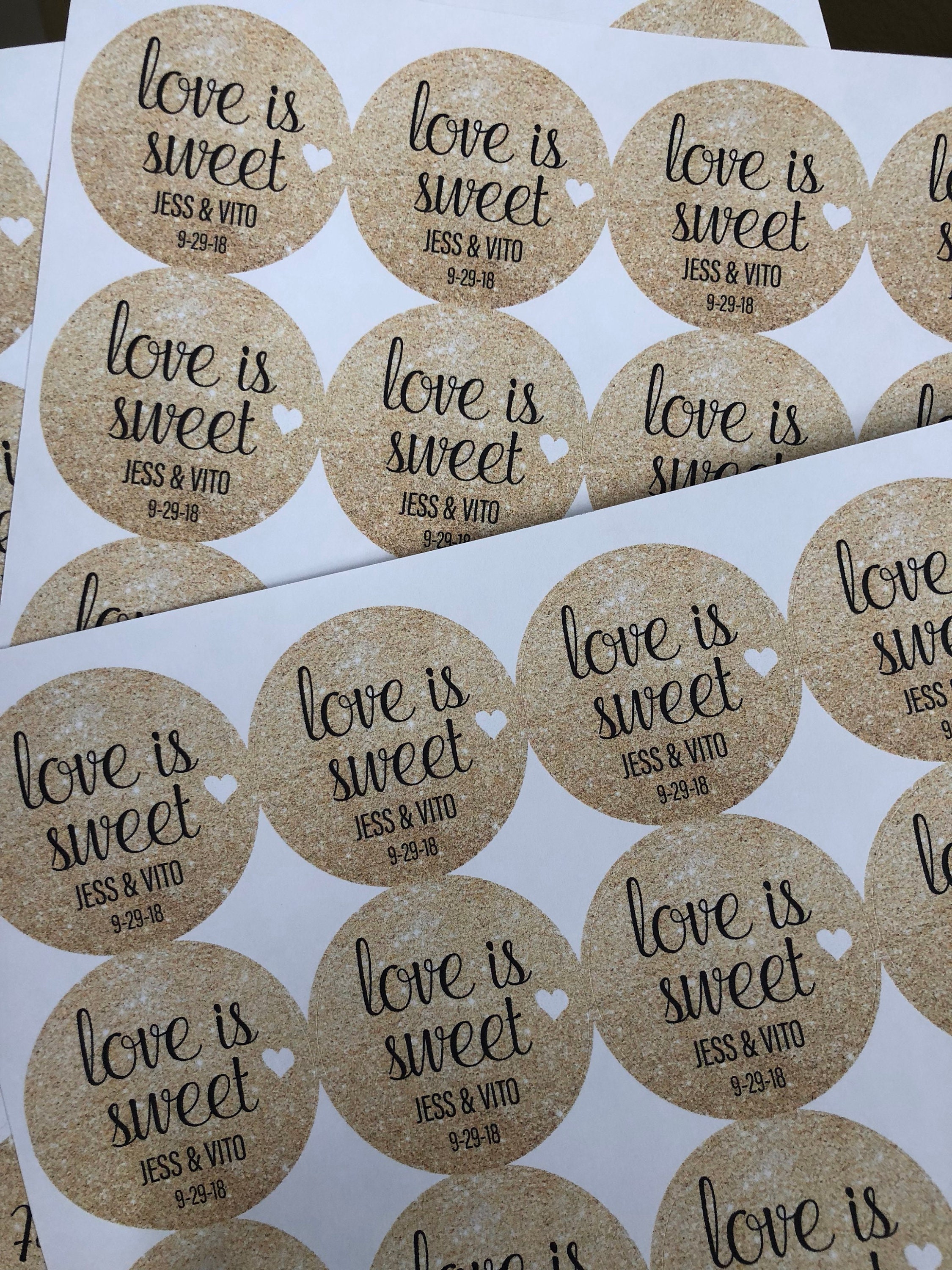 Love is Sweet Wedding Stickers Wedding Favors Wedding Favor - Etsy