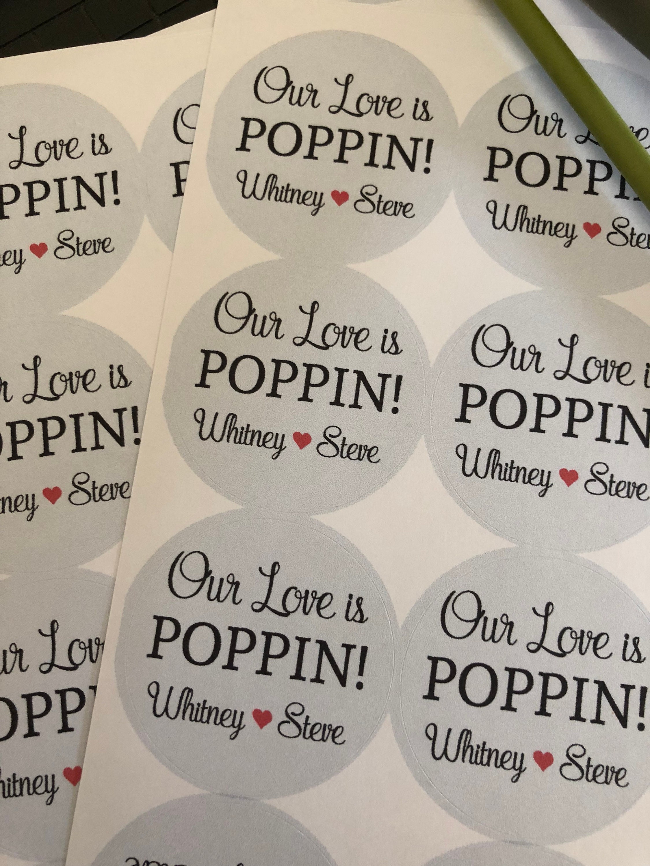 Wedding Stickers Custom Stickers Wedding Favors Our Love is - Etsy