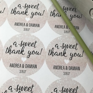 Wedding Stickers, Thank You Stickers, Wedding Thank You Stickers, Thank ...