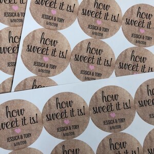 How Sweet It Is, Wedding Favors, Wedding Favor Stickers, Custom ...