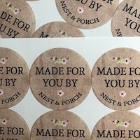 Handmade With Love Sticker, Made With Love Label, Small Business ...