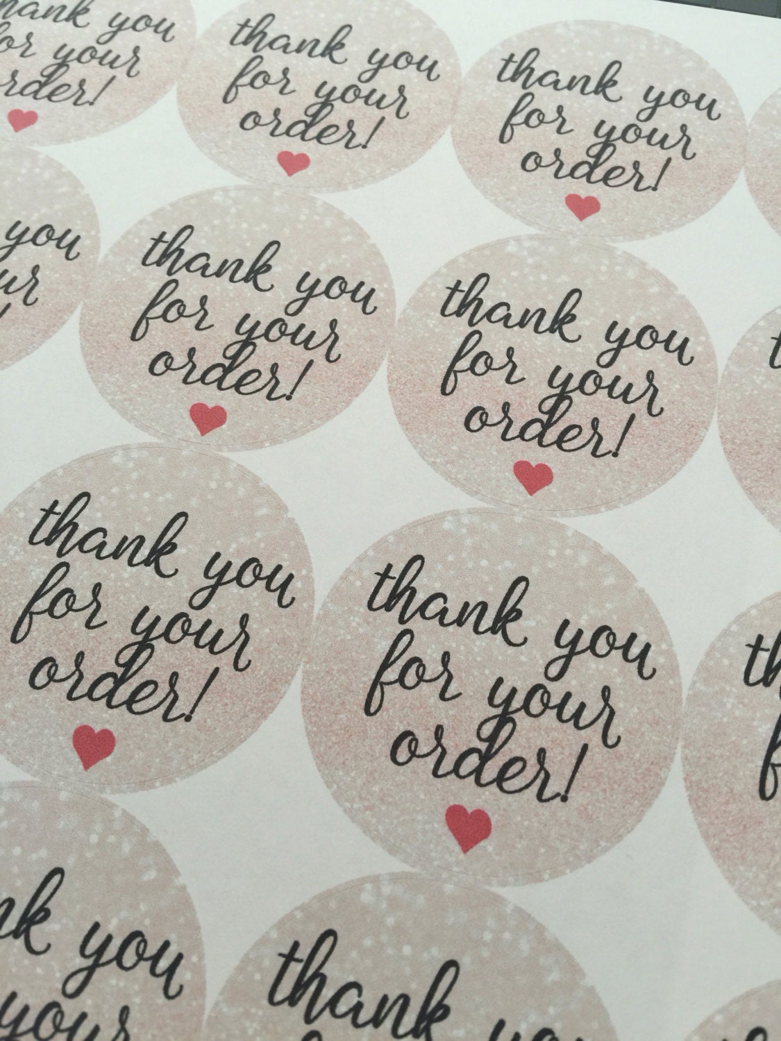 Thank You Stickers Thanks for Your Order Custom Stickers - Etsy
