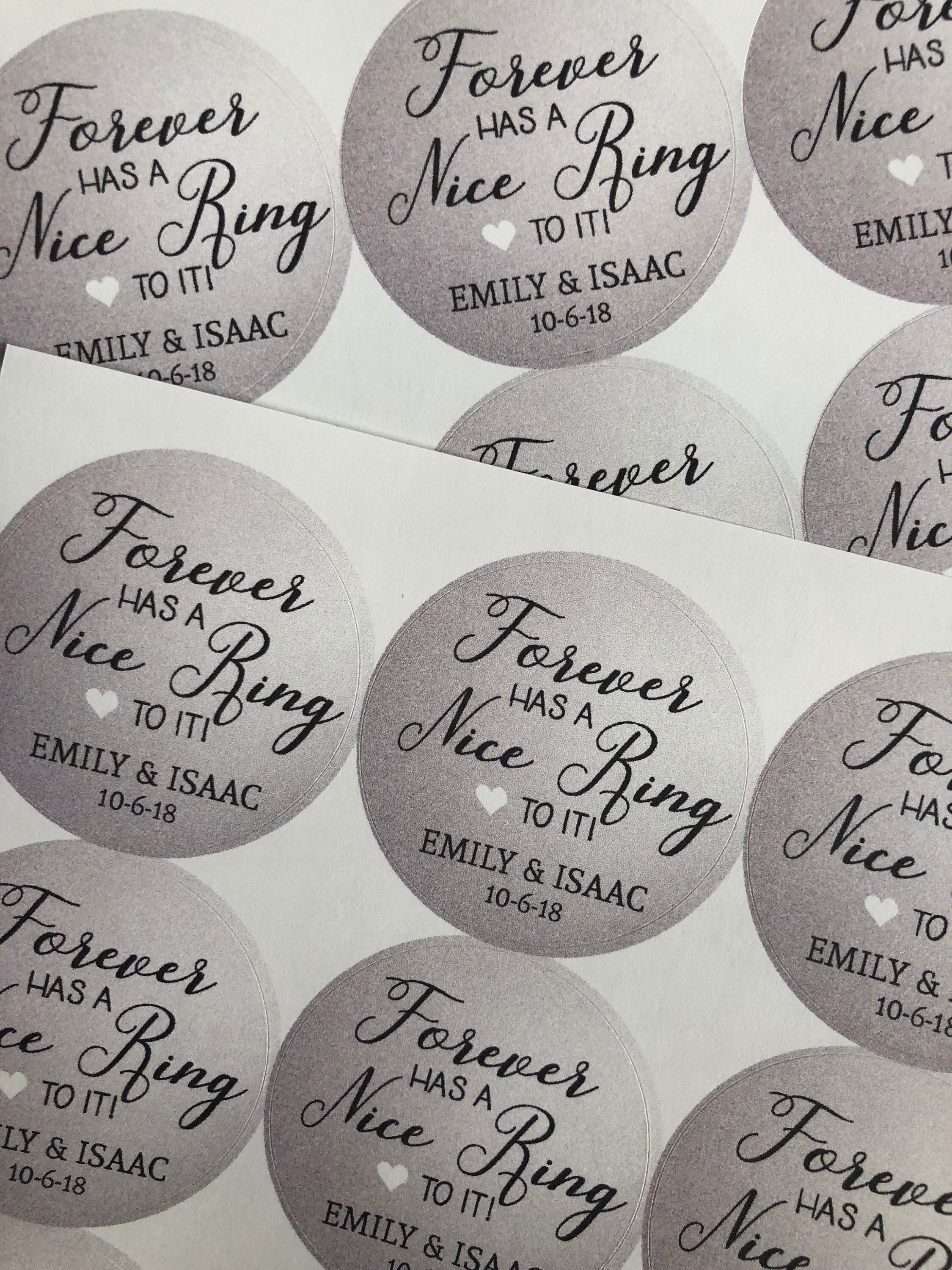 Wedding Stickers Custom Stickers Wedding Favors Forever Has | Etsy