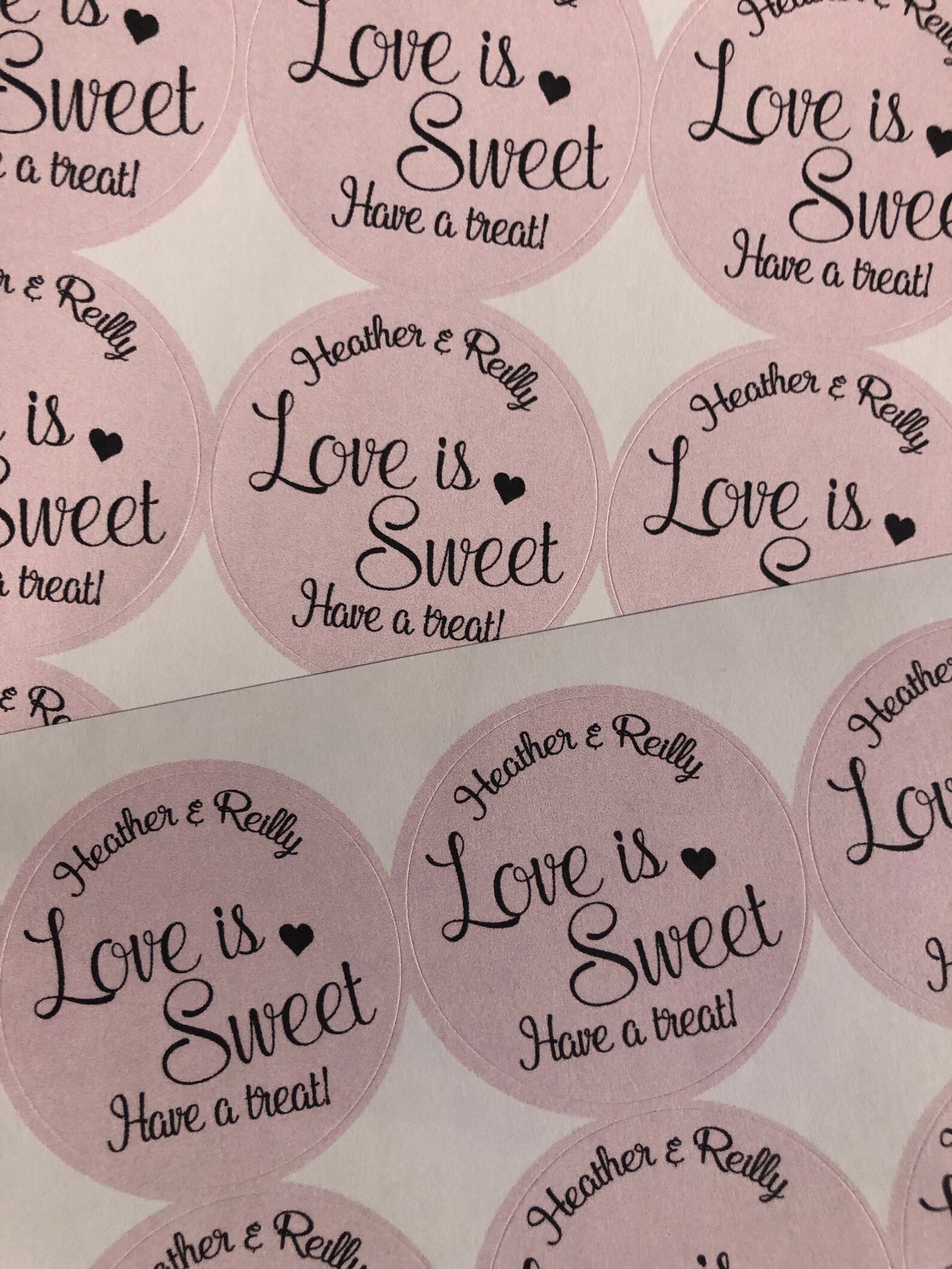 Wedding Favors, Love is Sweet, Wedding Favor Stickers, Custom Stickers ...