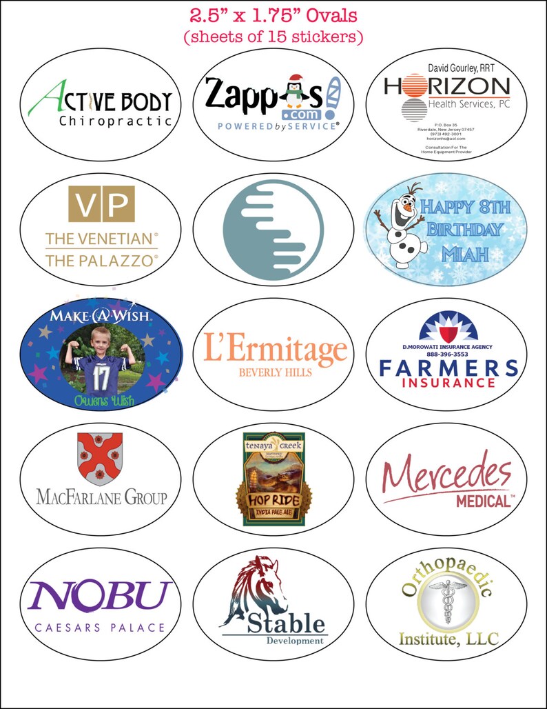 Custom Stickers Logo Custom Logo Stickers Custom Sticker | Etsy