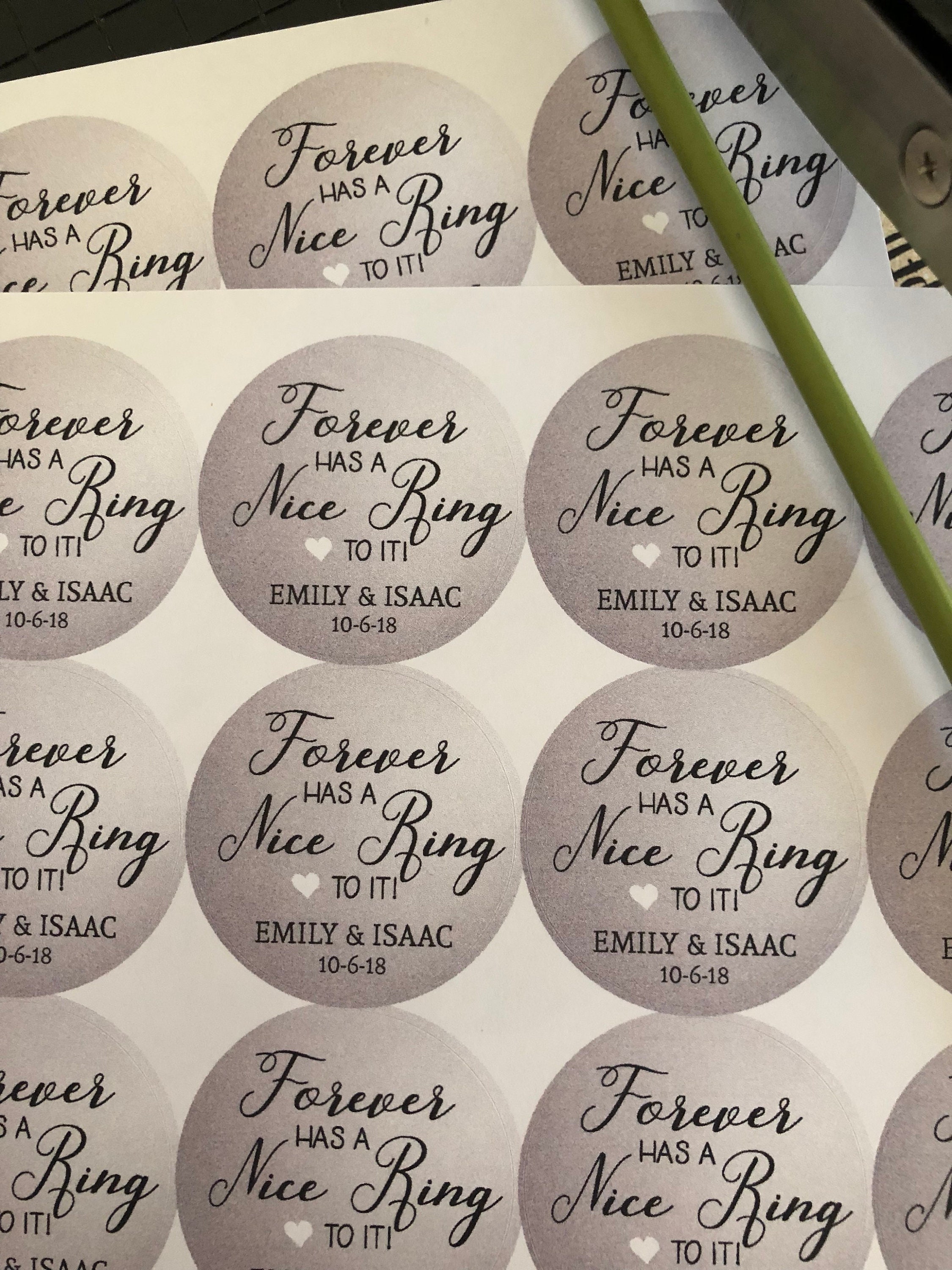 Wedding Stickers Custom Stickers Wedding Favors Forever Has | Etsy
