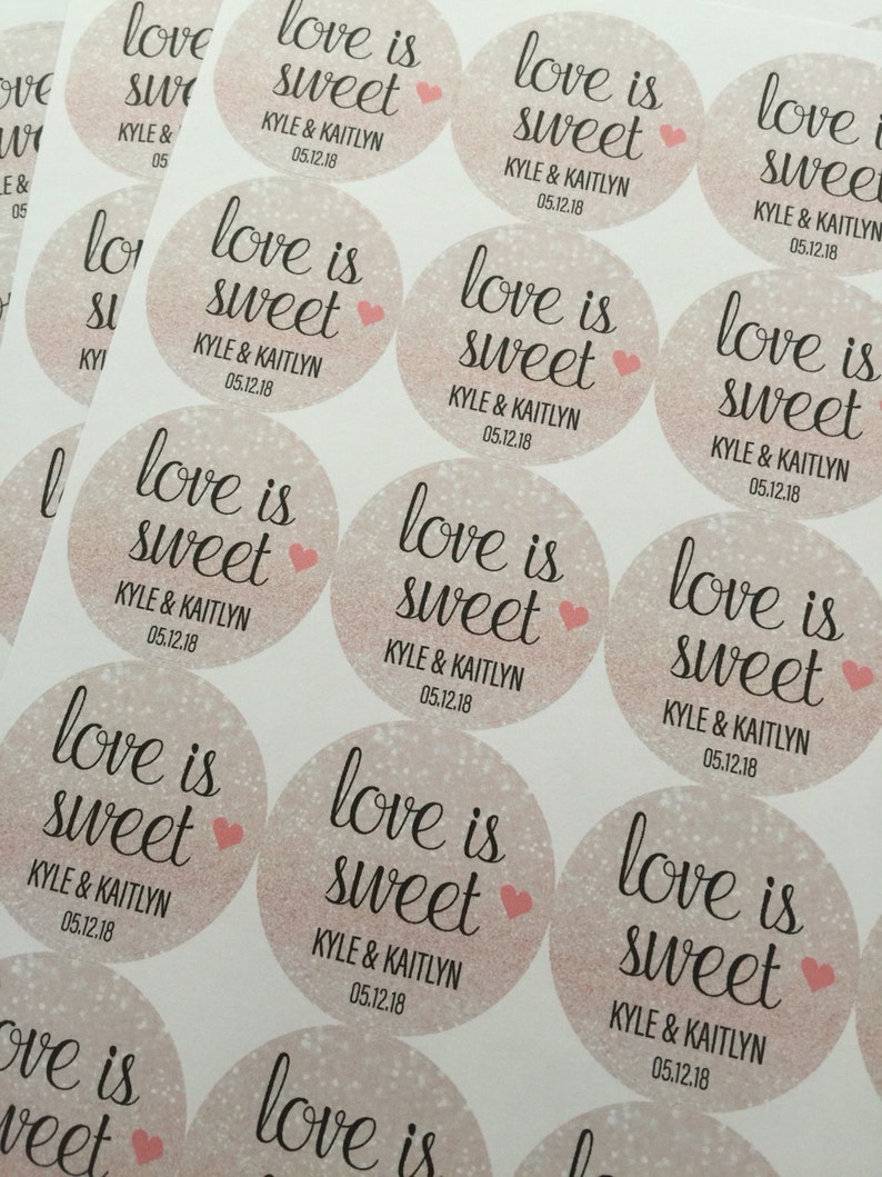 Love is Sweet Wedding Stickers Wedding Favors Wedding Favor - Etsy