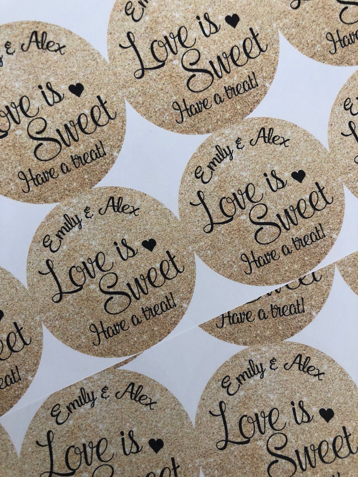 Love is Sweet, Love is Sweet Stickers, Wedding Stickers, Custom ...