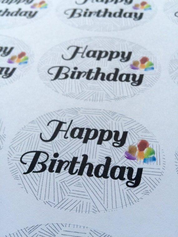 Happy Birthday Stickers Custom Stickers Happy Birthday | Etsy