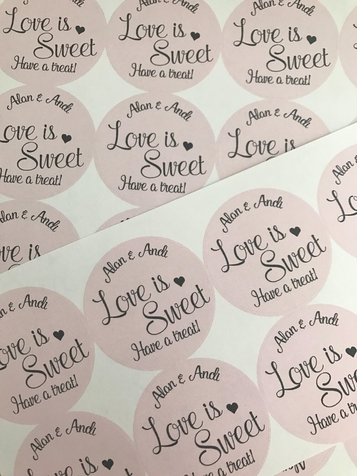 Love is Sweet, Love is Sweet Stickers, Wedding Stickers, Custom ...
