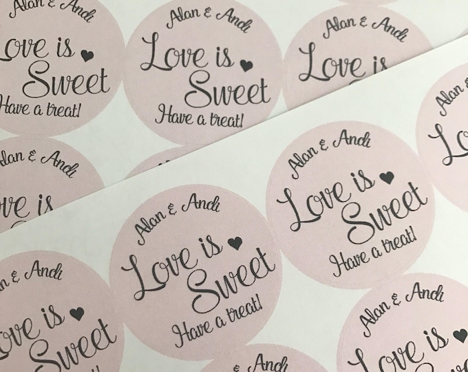 Love is Sweet Wedding Stickers Wedding Favors Wedding Favor - Etsy