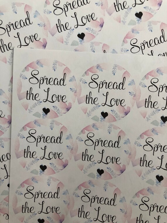 Spread the Love Wedding Stickers Wedding Favors Wedding | Etsy