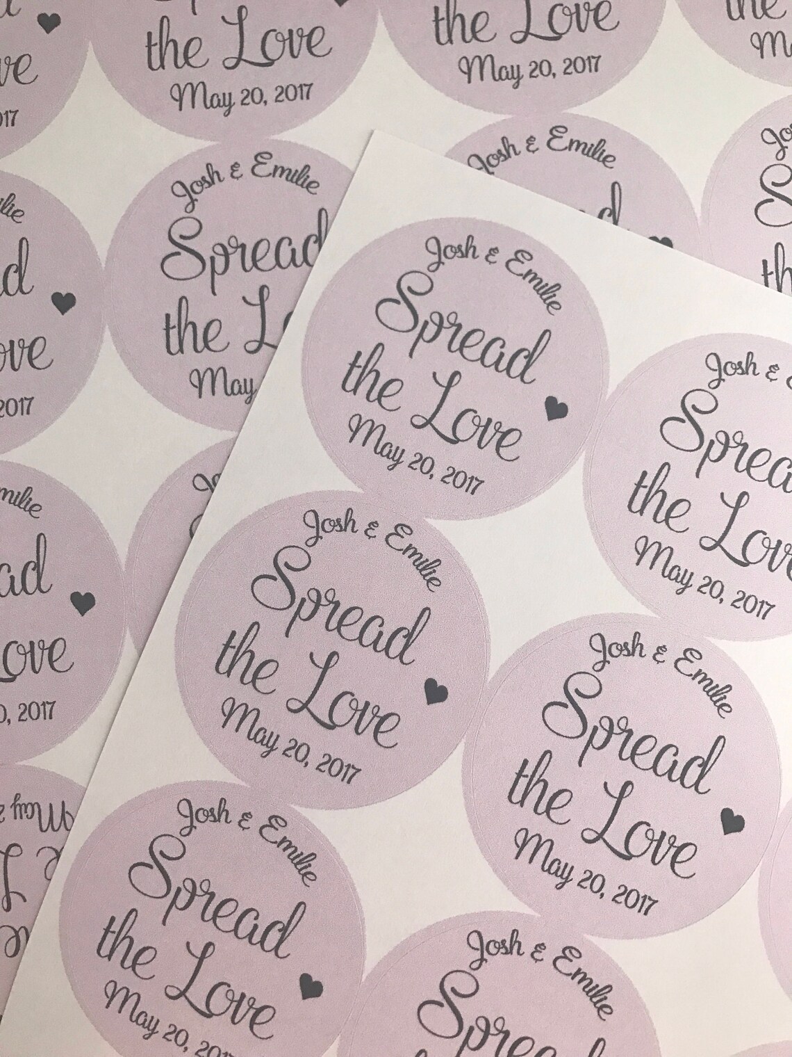 Spread the Love, Wedding Stickers, Wedding Favors, Wedding Favor ...