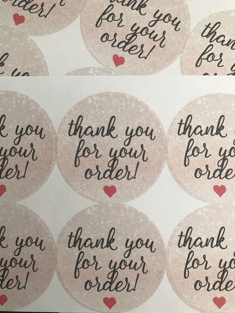 Thank You Stickers Thanks for Your Order Custom Stickers | Etsy