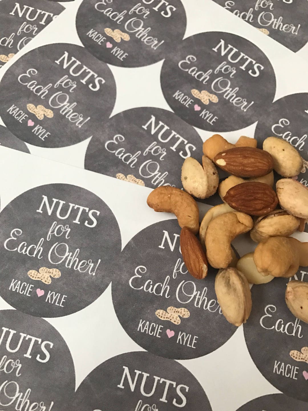NUTS for Each Other, Wedding Stickers, Custom Stickers, Wedding Favor ...