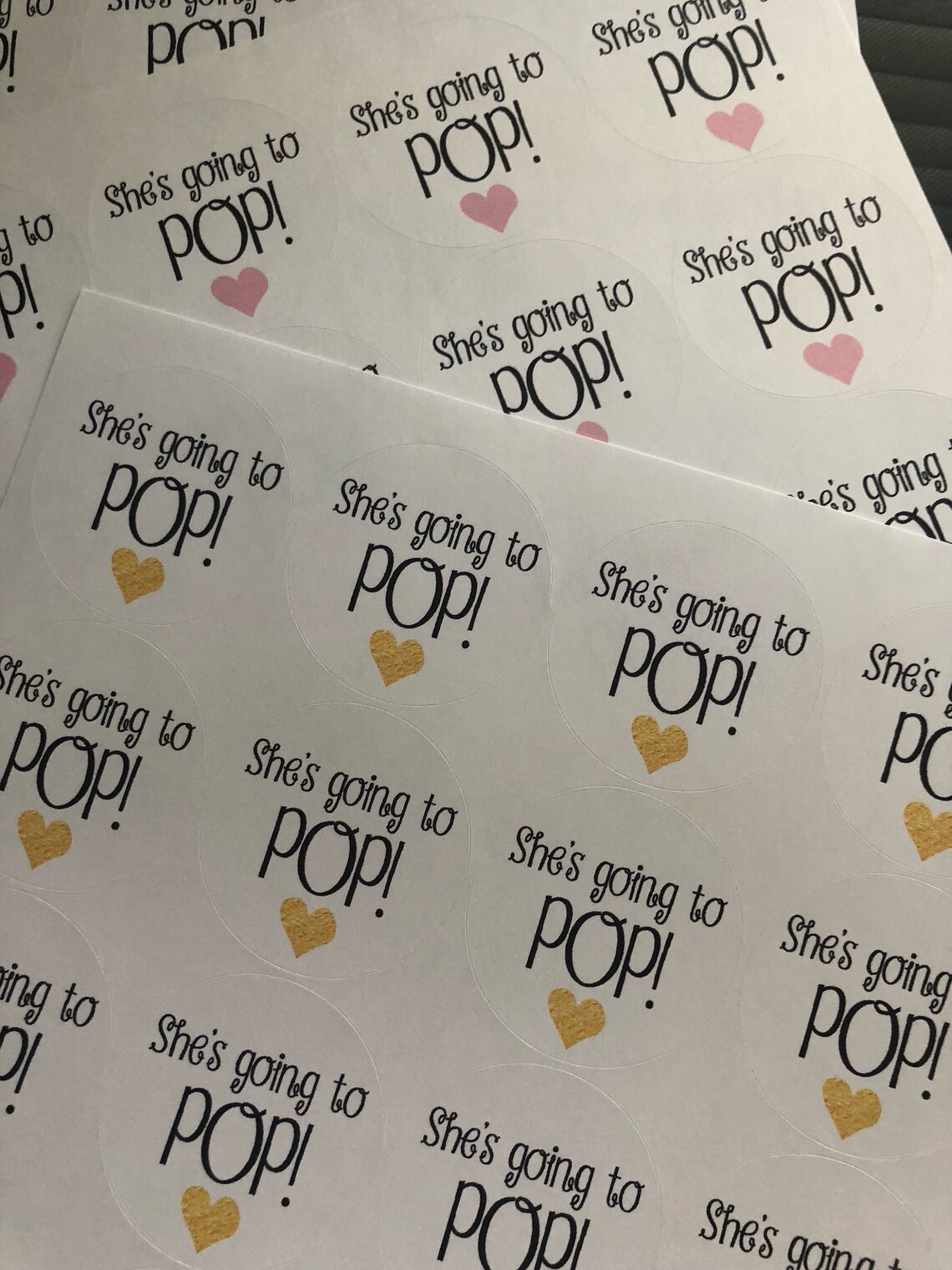 She's Going to Pop Stickers, Custom Stickers, Baby Shower, Baby Shower ...