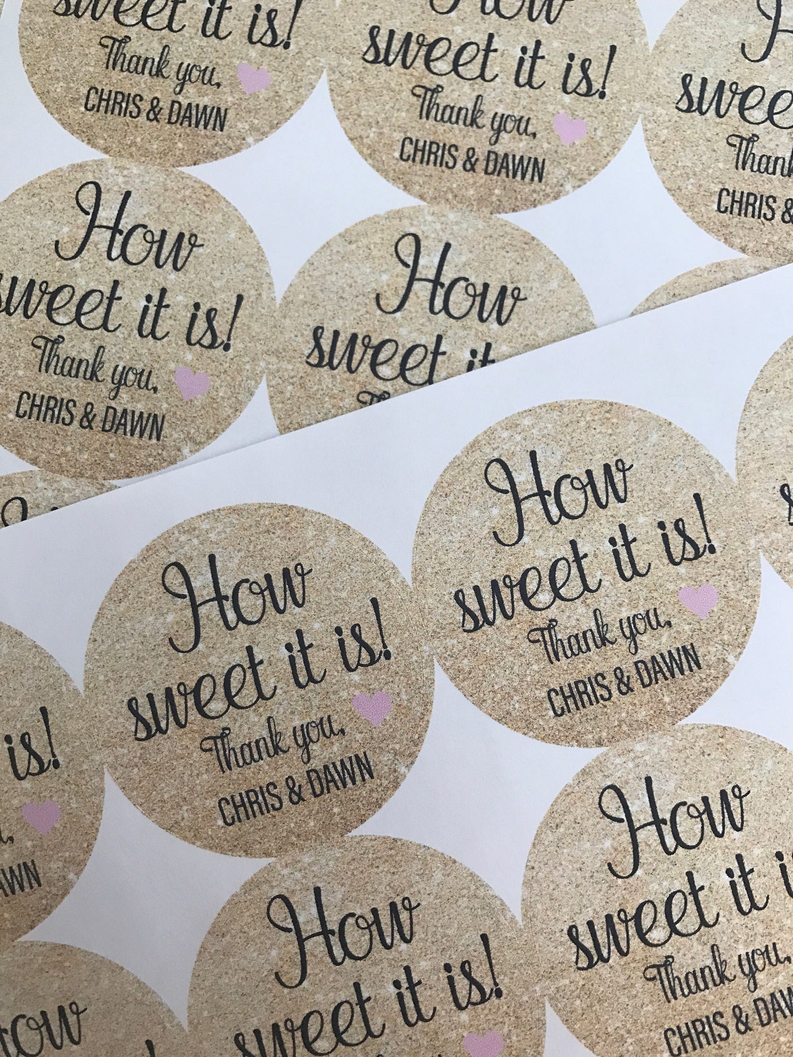 How Sweet It Is, Wedding Favors, Wedding Favor Stickers, Custom ...