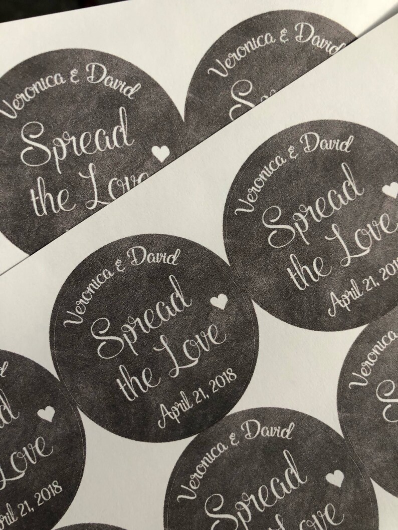 Spread the Love Wedding Stickers Wedding Favors Wedding | Etsy