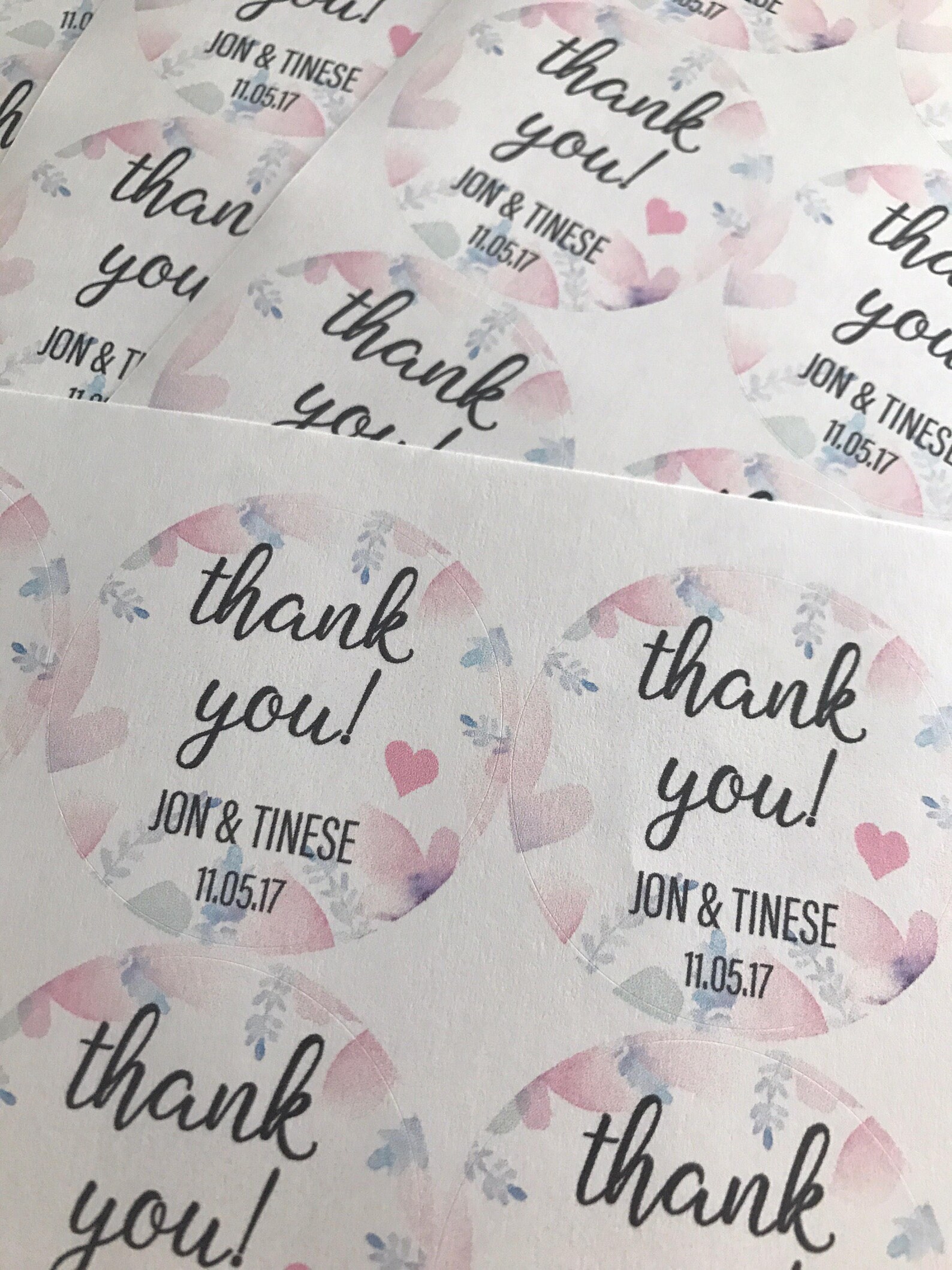 Wedding Stickers, Thank You Stickers, Wedding Thank You Stickers, Thank ...