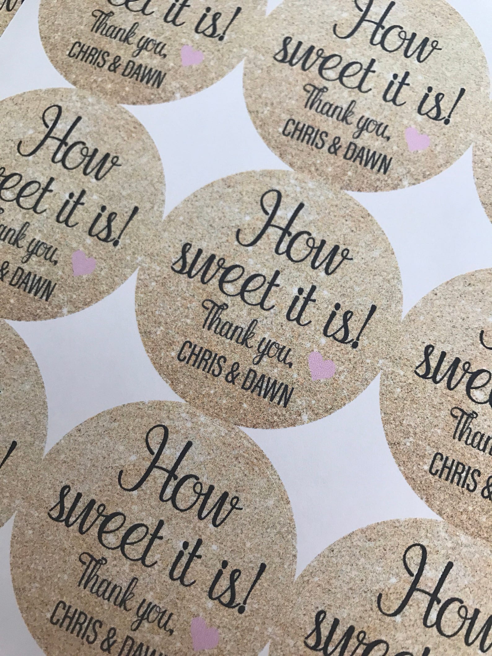 How Sweet It Is, Wedding Favors, Wedding Favor Stickers, Custom ...