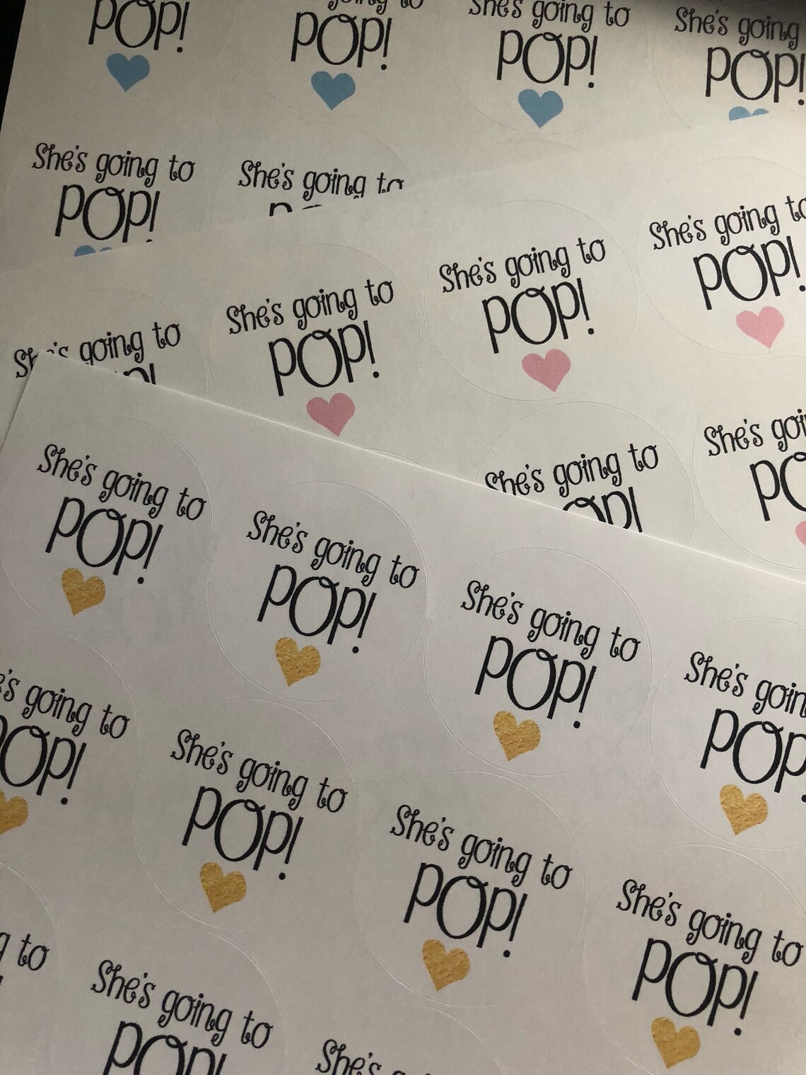 She's Going to Pop Stickers, Custom Stickers, Baby Shower, Baby Shower ...