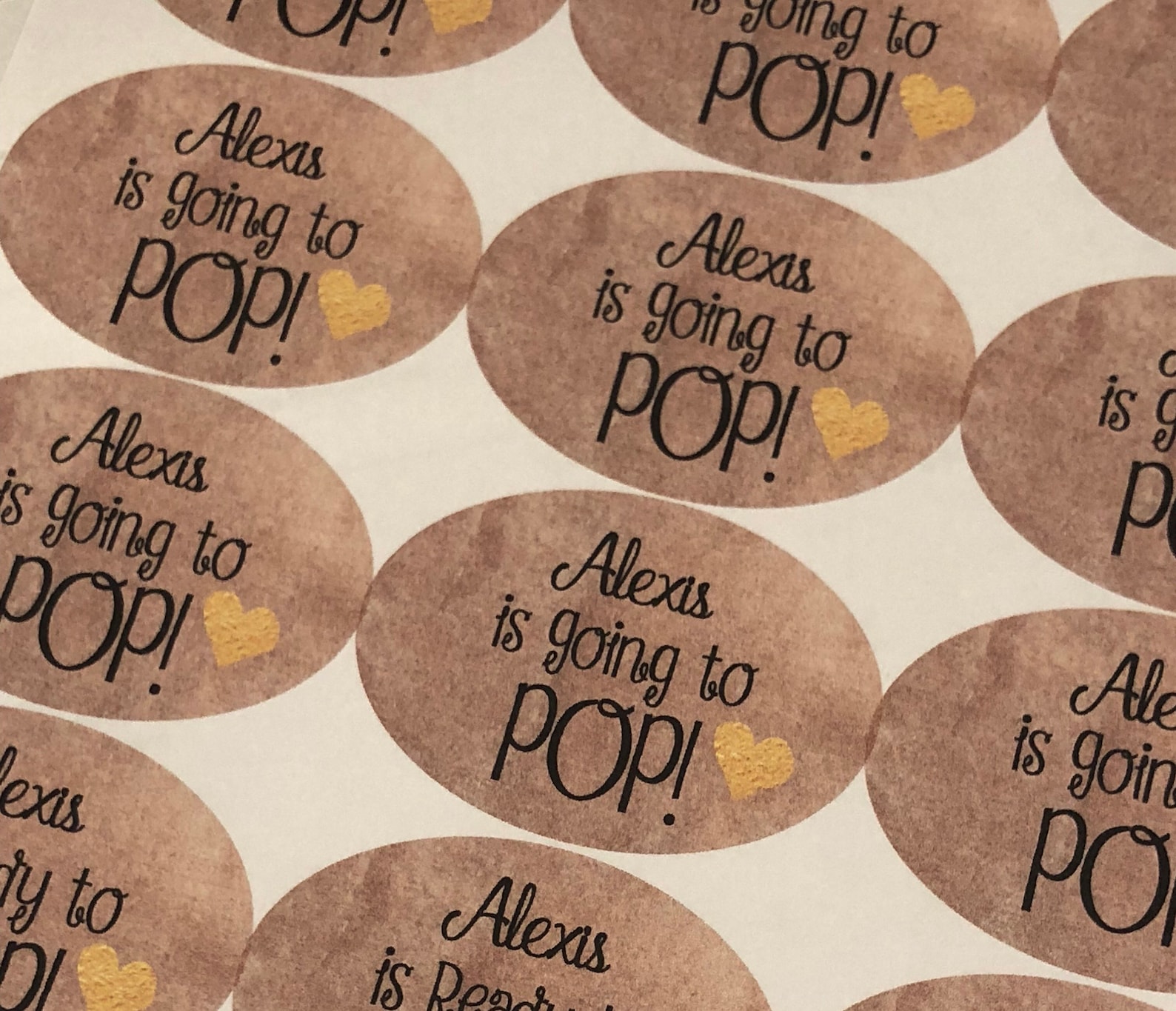 She's Gonna POP, She's Going to POP, Stickers, Baby Shower Popcorn ...