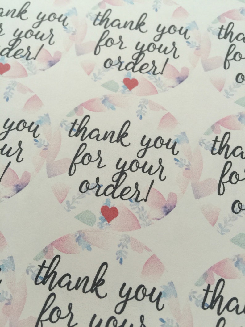 Thank You Stickers, Thanks for Your Order, Custom Stickers, Custom ...
