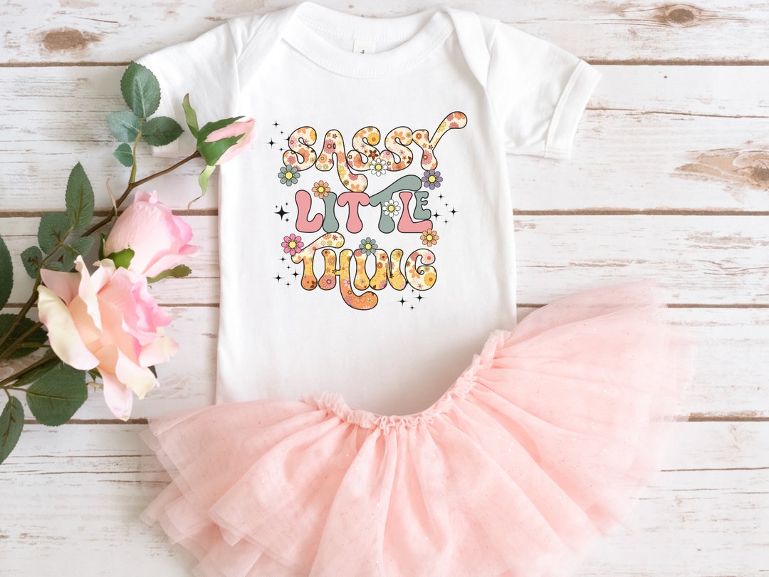 Sassy Little Thing Baby Girl Bodysuit Retro Baby Girl - Etsy