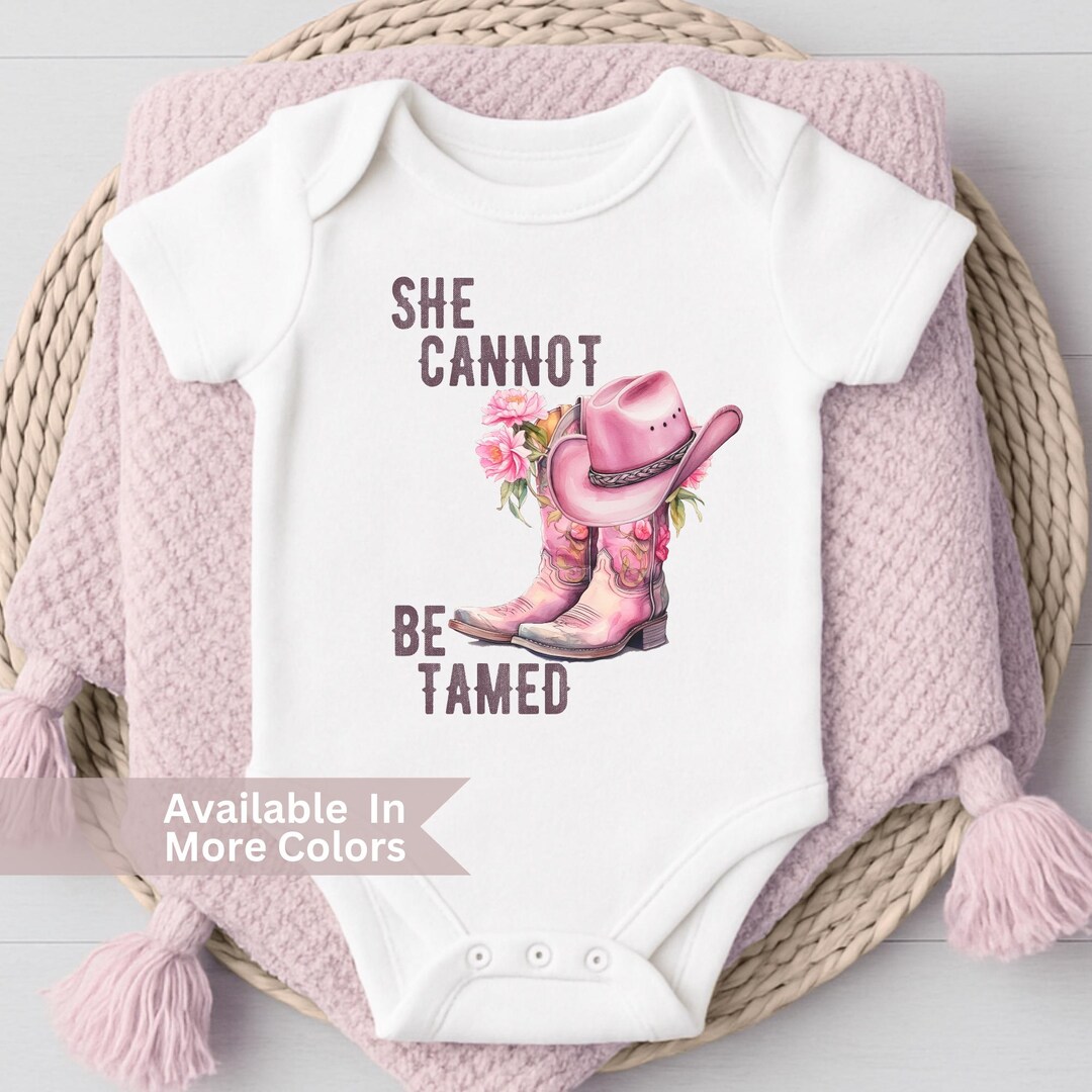 She Cannot Be Tamed Bodysuit - Western Baby Girl Outfit - Etsy