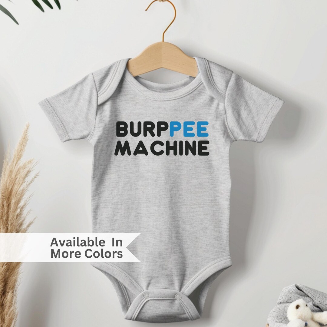 Burpee Machine Baby Bodysuit- Funny Gym Baby Bodysuit- Crossfit Workout ...