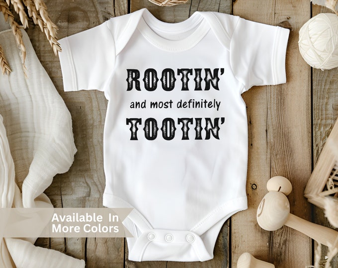 Rootin and Most Definitely Tootin Baby Onesies® Bodysuit Cowboy ...