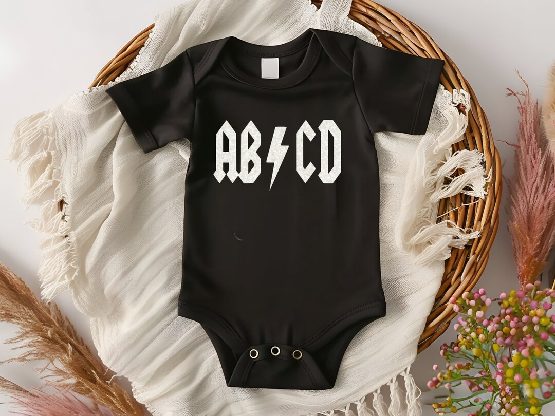 ABCD Baby Girl Bodysuit, Vintage Baby Girl Clothes, Rock and Roll Baby ...