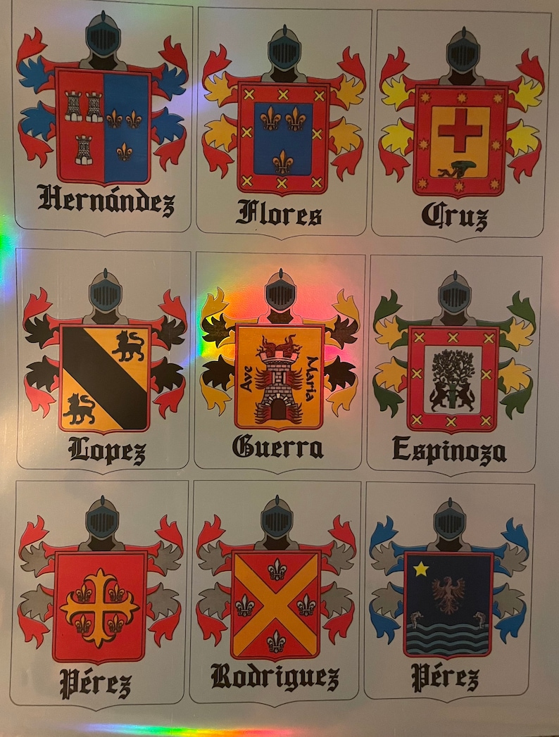 Escudo De Armas De Apellido Family Crest. - Etsy