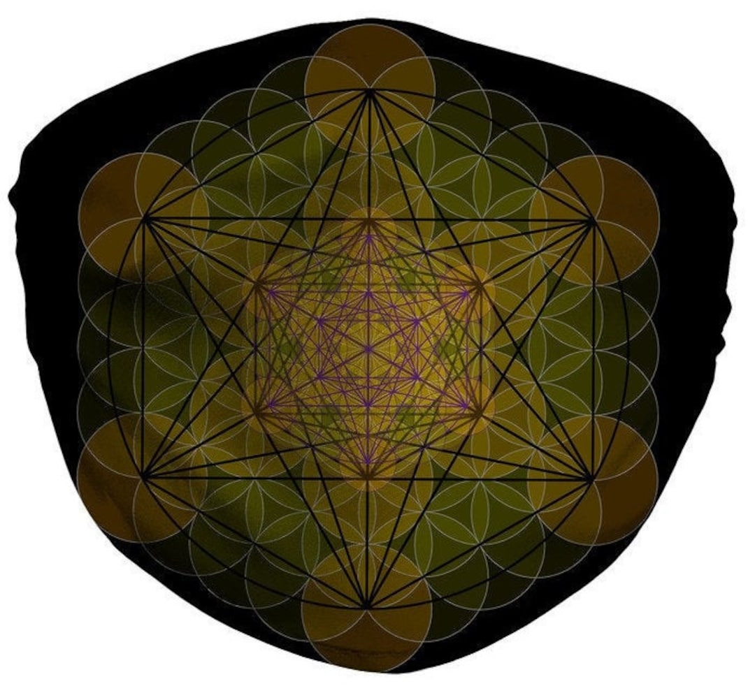 Spiritual Face Mask, Sacred Geometry Mask, Flower of Life Mask ...