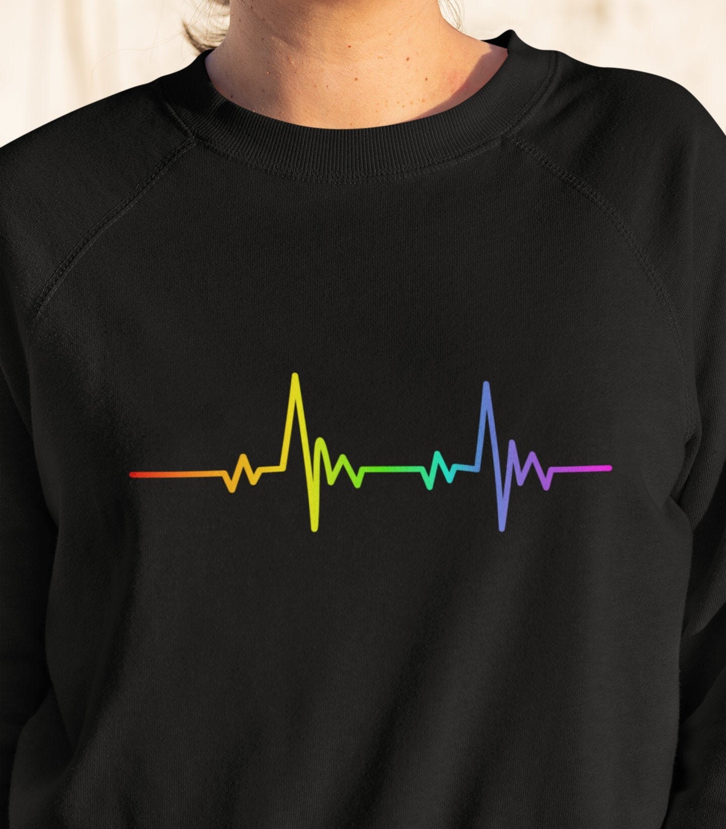 LGBTQ Sweater, Lgbtq Pride Sweatshirt, Lgbt Pride Heart Beat, Guy ...