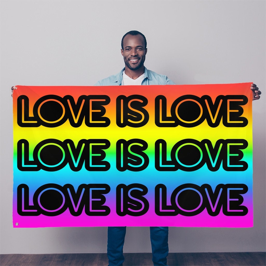 Pride Flag, Love is Love Flag, Rainbow Pride Flag, LGBTQ Pride Flag ...