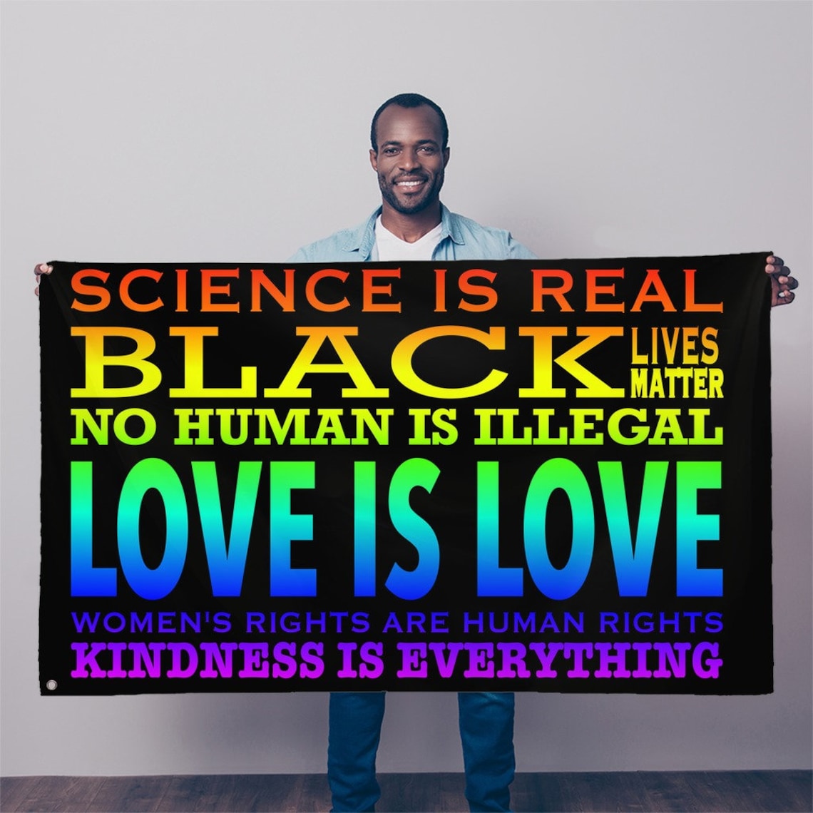 Science is Real Flag Black Lives matter Flag BLM Pride | Etsy