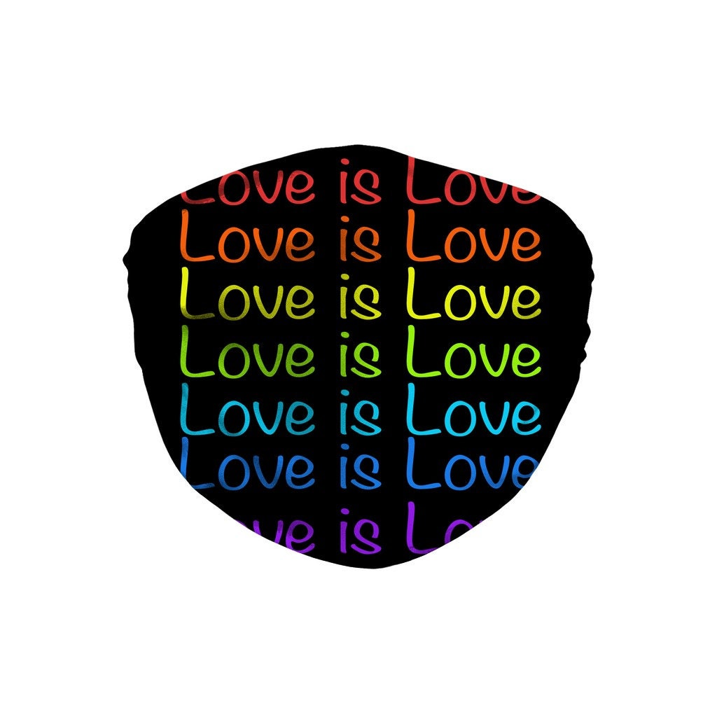 Love is Love Face Mask Pride Mask LGBT Pride Mask Gay Pride - Etsy